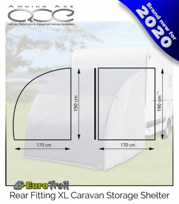 EuroTrail XL Rear Caravan Motorhome Rear Storage Annexe Shelter ...